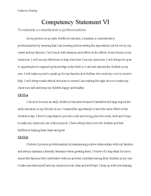 Competency Statement II- Physical and Intellectual - Katerina Stanley ...