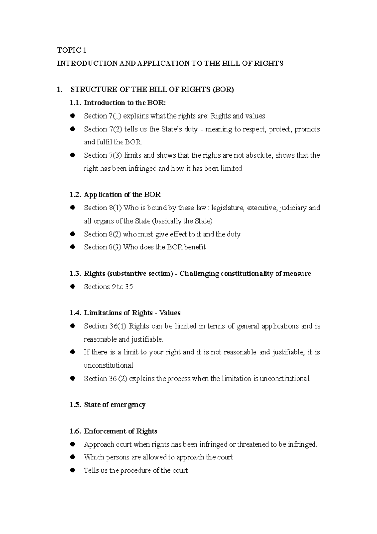 Understanding the Bill of Rights (BOR) in Constitutional Law (Con Law ...