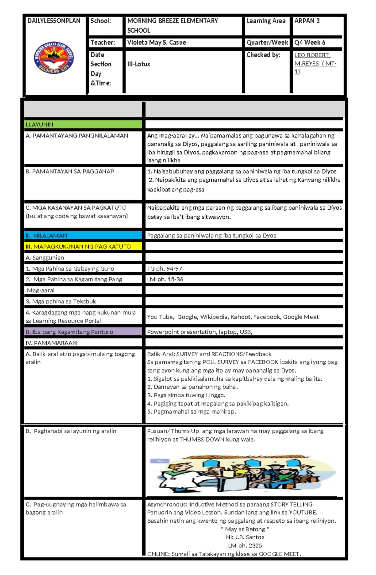 Q3 Week 6 Day 2 Lesson Plan on Cultural Identity (AP3) - Studocu