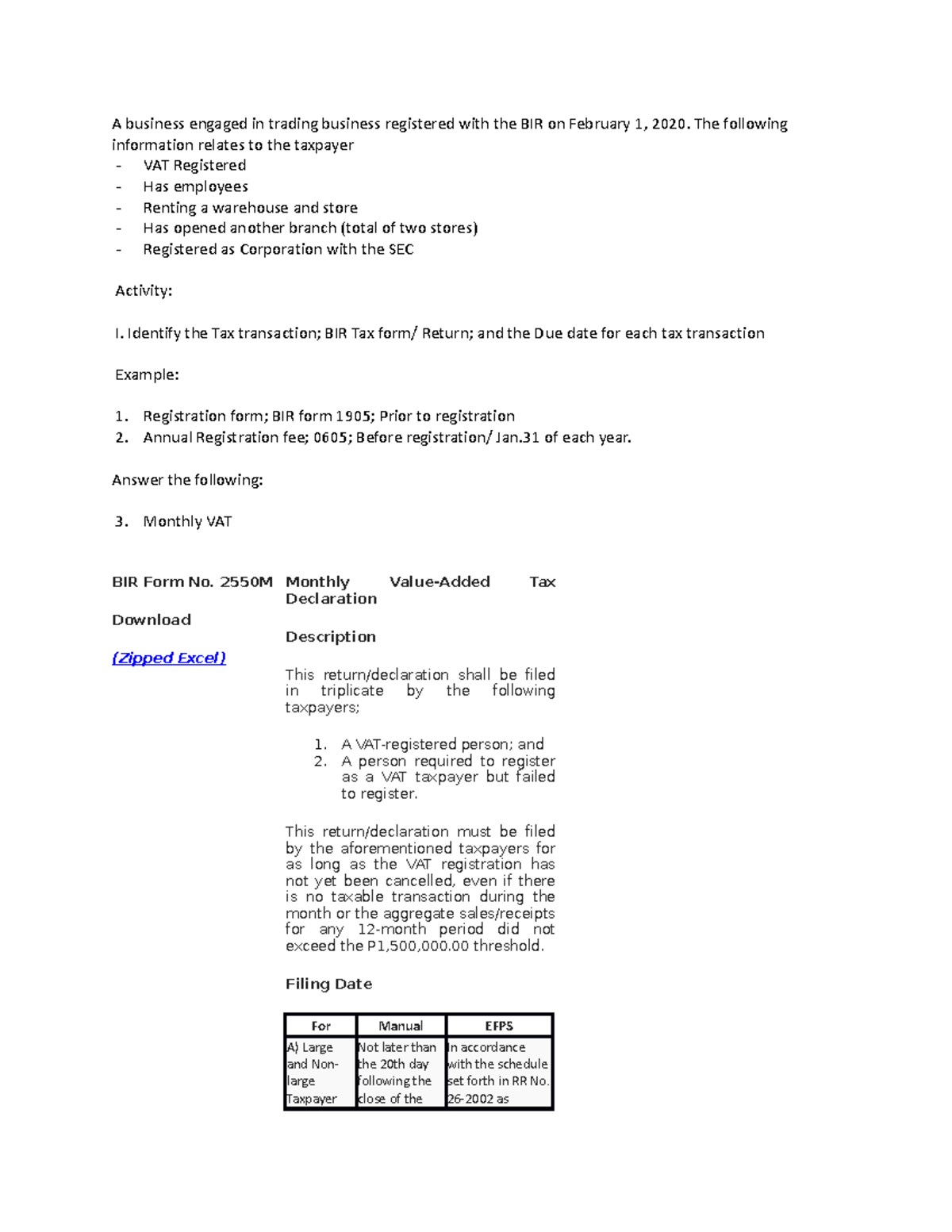 BIR Forms Activity: VAT, WHT, and Registration Processes Explained ...