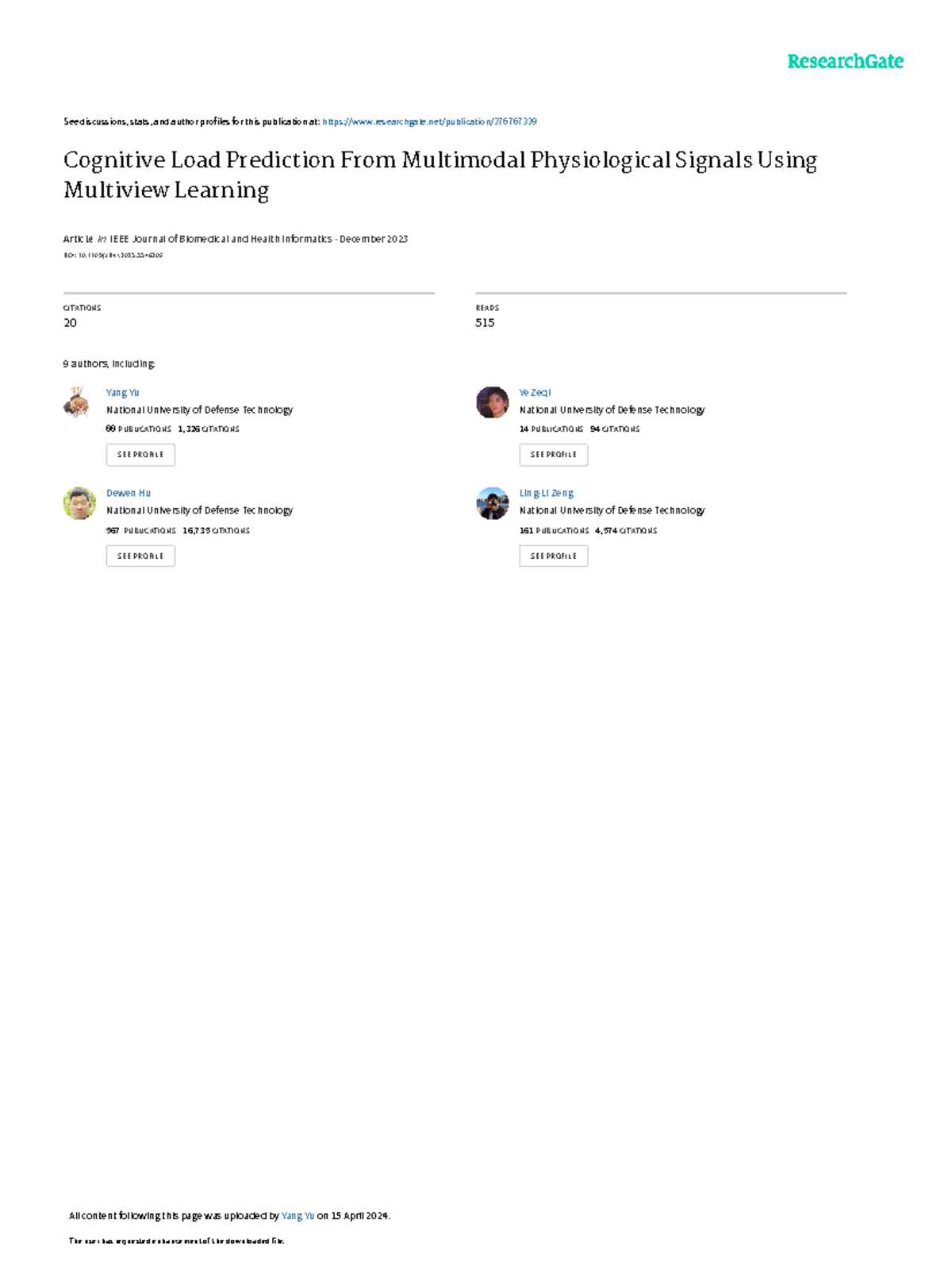 Cognitive Load Prediction Using Multimodal Physiological Signals: A ...