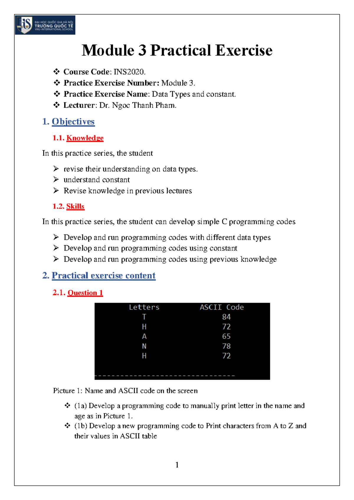 Practical Exercise Modul 3 - Module 3 Practical Exercise Course Code ...