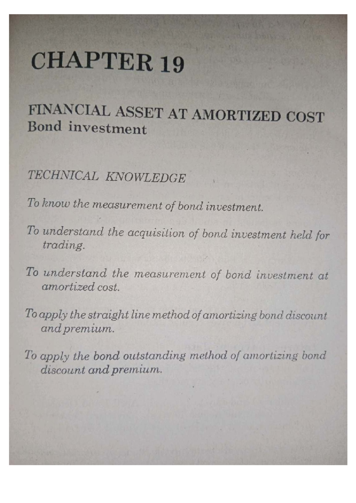 CHAPTER 19: FINANCIAL ASSET AT AMORTIZED COST - BOND INVESTMENT - Studocu