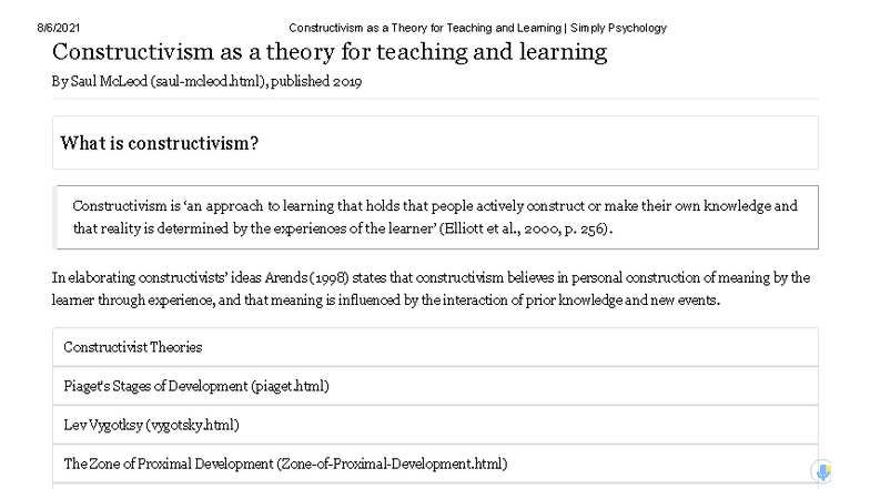Constructivism as a Teaching & Learning Theory: Insights & Strategies ...