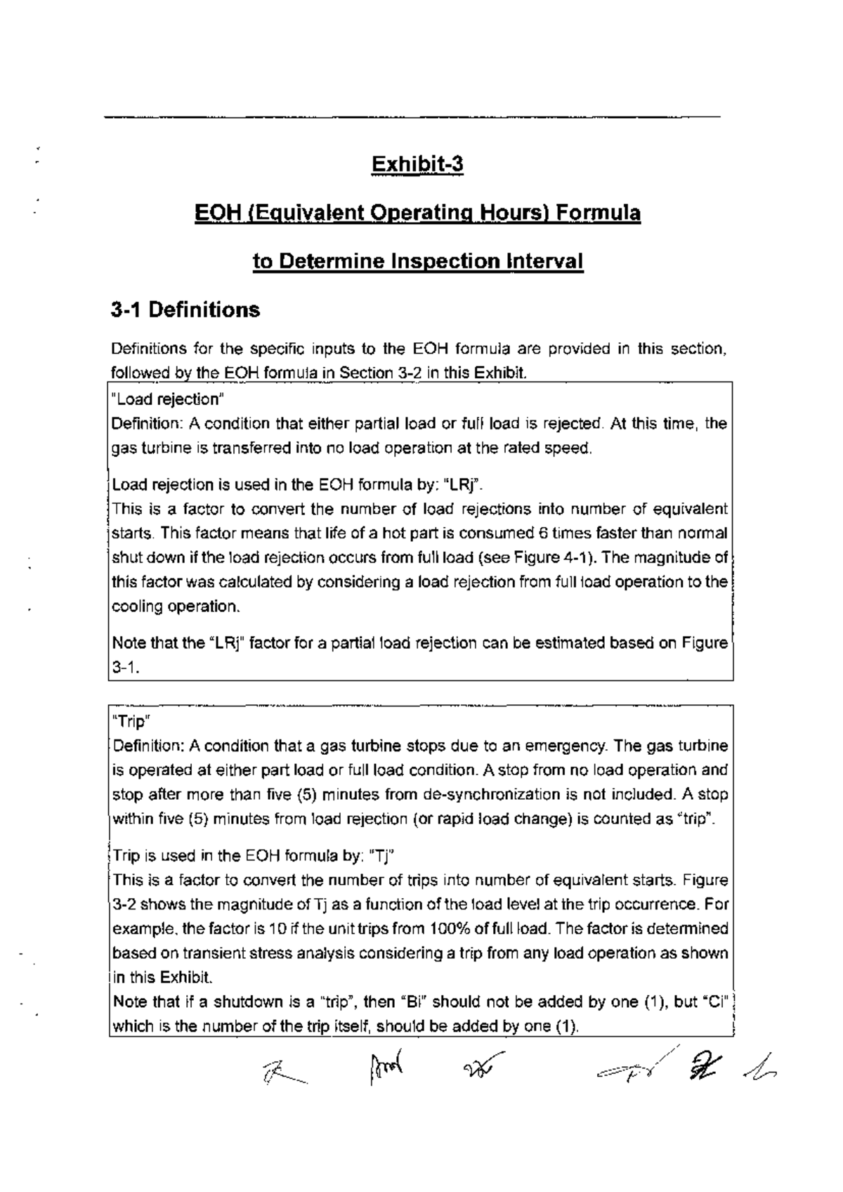 EOH Calculation Formula for Gas Turbine Inspection Interval - Studocu