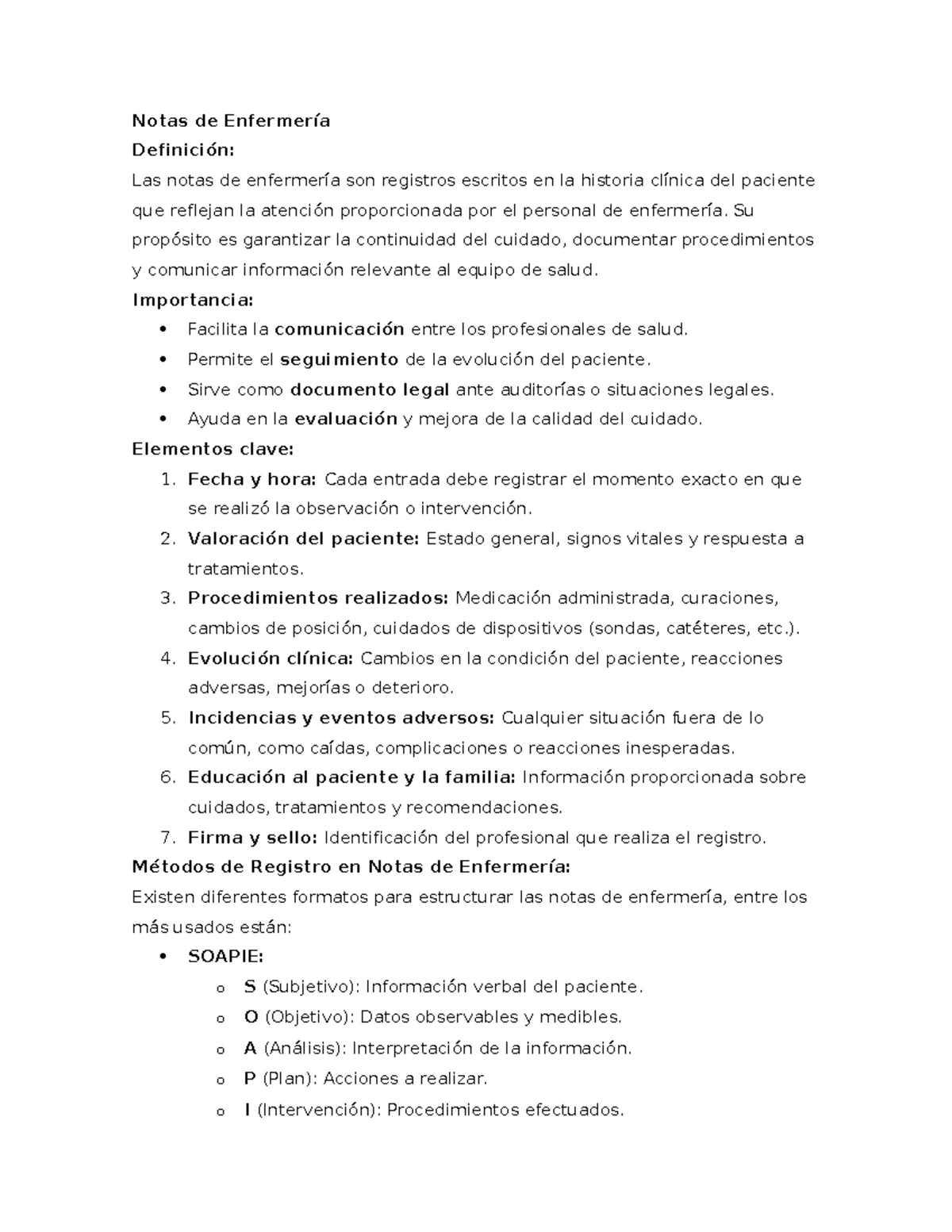 Notas de enfermeria 4 - Resumen enfermería comunitaria - Fecha Dieta Hora Nota de enfermería ...