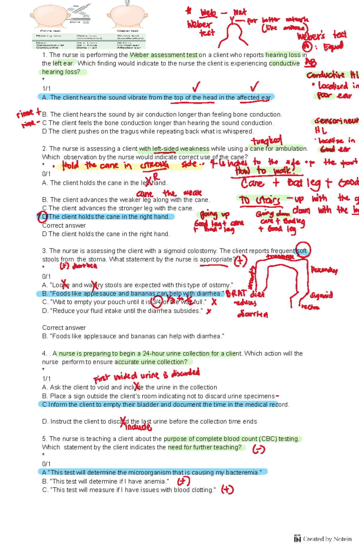 POST TEST - Fundamentals of Nursing 2: Assessment & Care Techniques ...