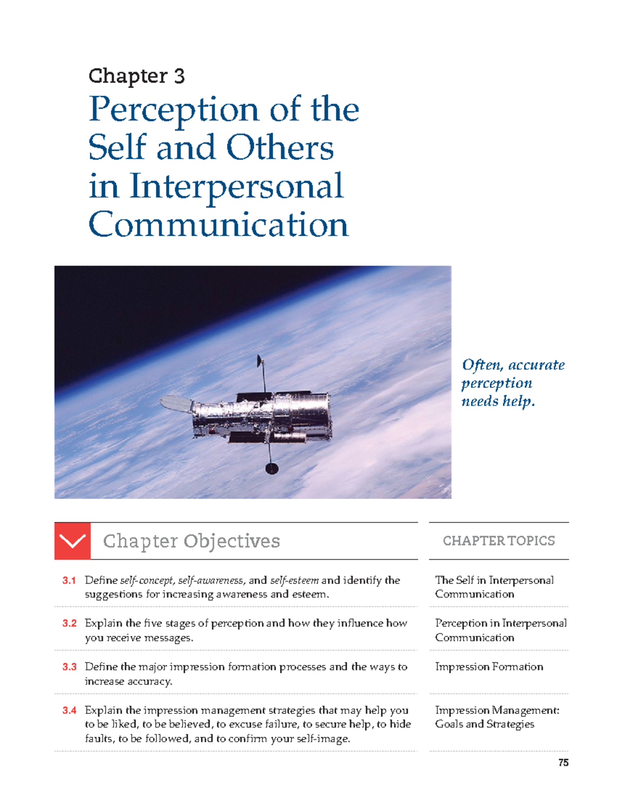 Chapter 3- Perseption of the self & Others in Interpersonal ...