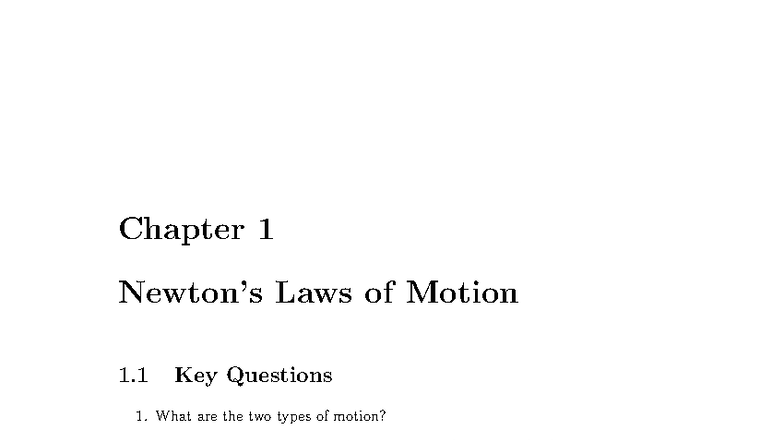 EMT 114 Engineering Mechanics 1: Chapter 1 - Laws of Motion Overview ...