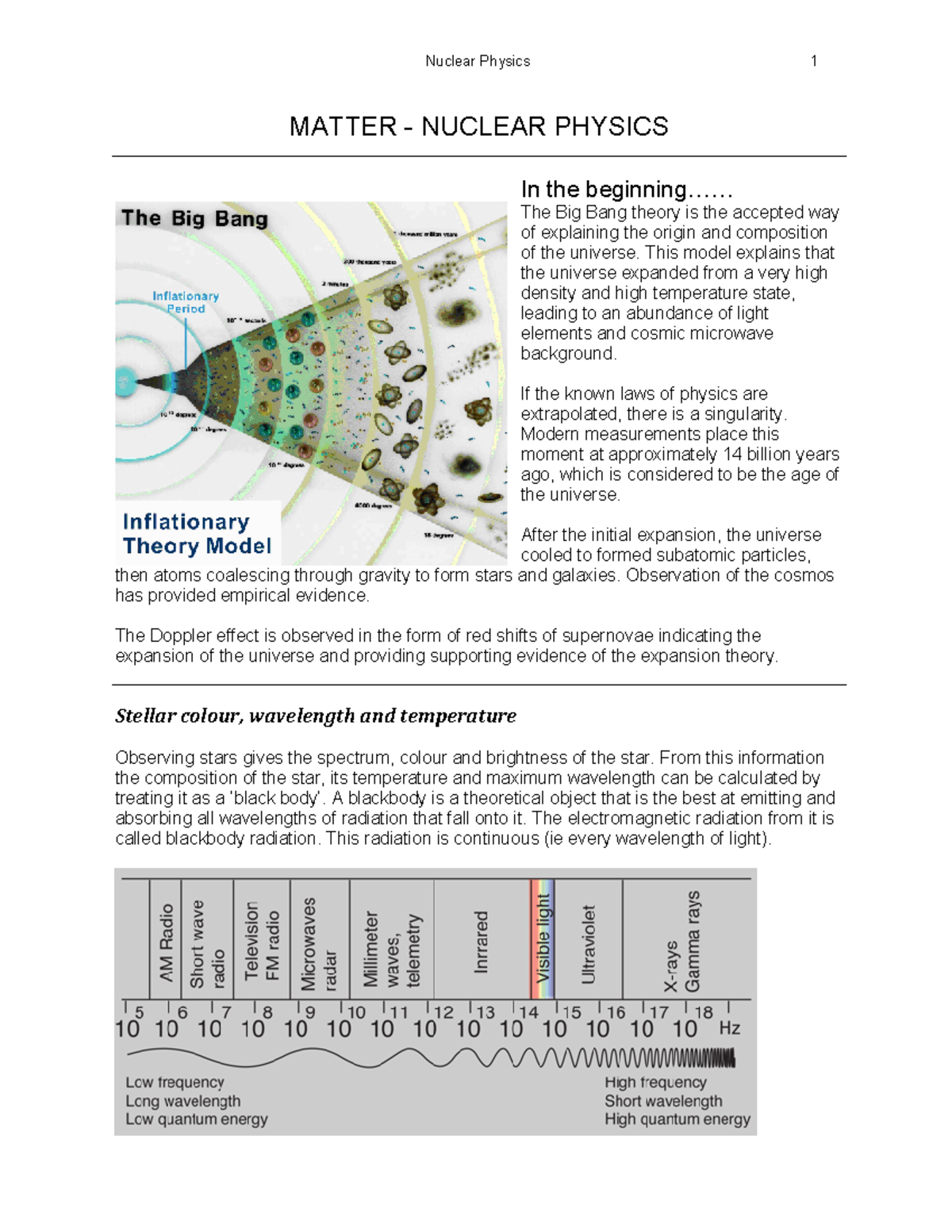 Nuclear Physics 1: Understanding the Big Bang and Atomic Structure ...