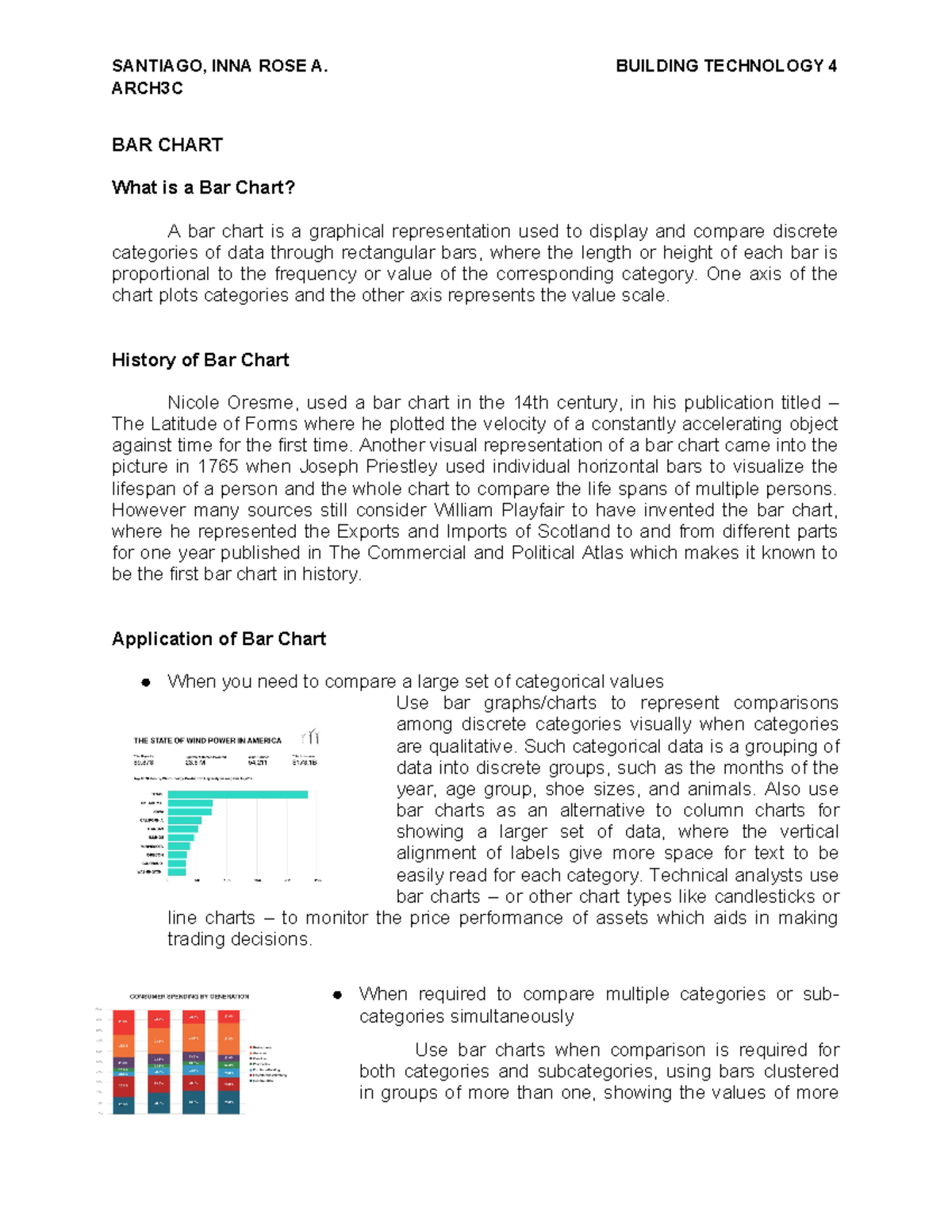 BT - Chart - ARCH3C BAR CHART What is a Bar Chart? A bar chart is a ...