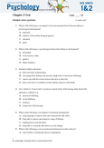 Psychology- Unit 1 - Grade: 11 - Victorian Certificate of Education ...