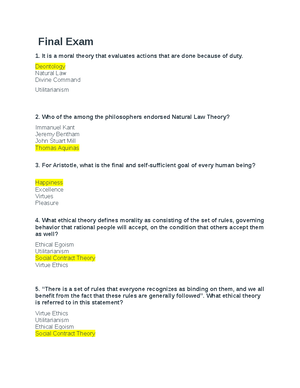 Ethics- Module-3 - NOTES - MODULE THREE: THE UTILITARIAN ETHICS At the ...