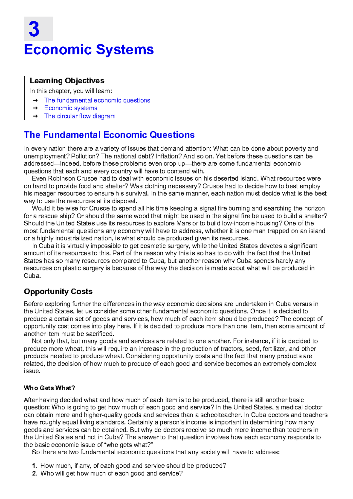 Fundamental Economic Questions & Systems in Capitalism: A Review - Studocu