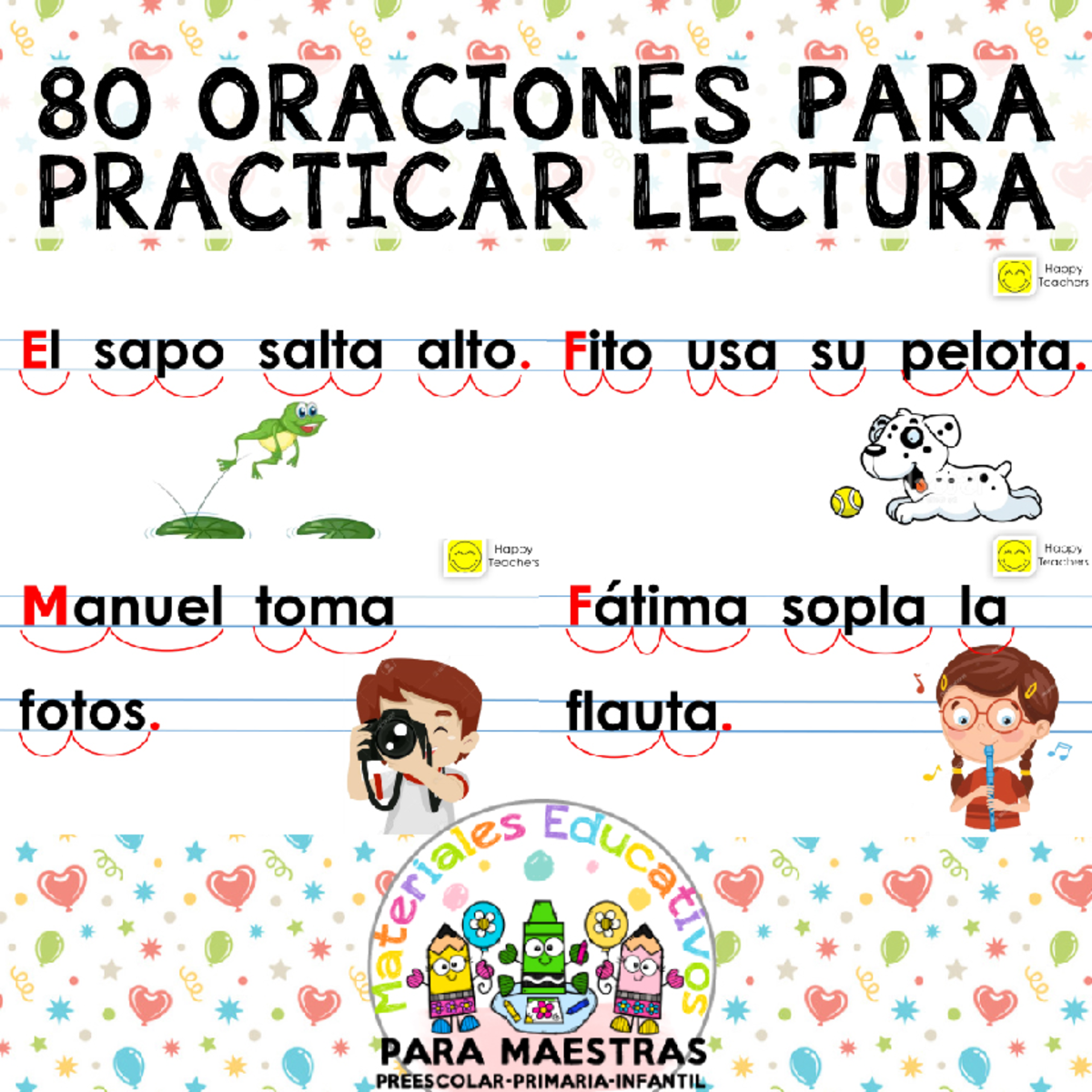 80 Oraciones para Practicar Lectura - Materiales Educativos - Studocu