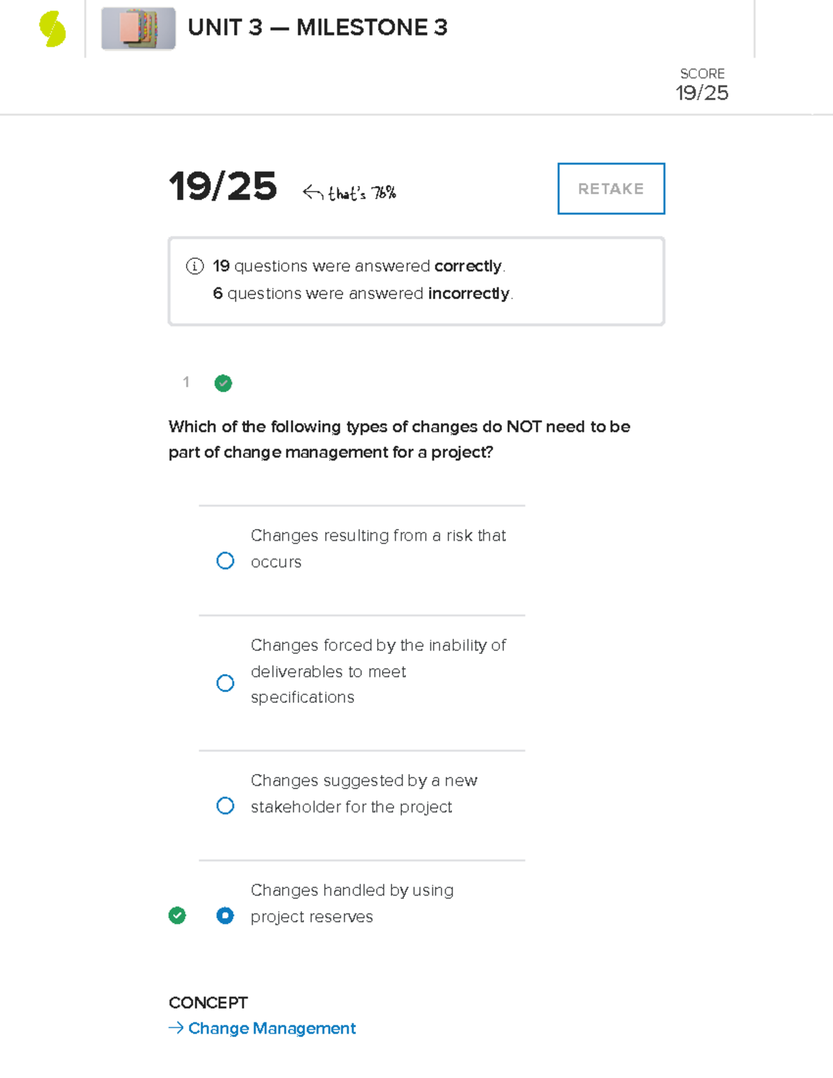 PM-Unit 3 - Change Management Milestone Assessment Notes - Studocu
