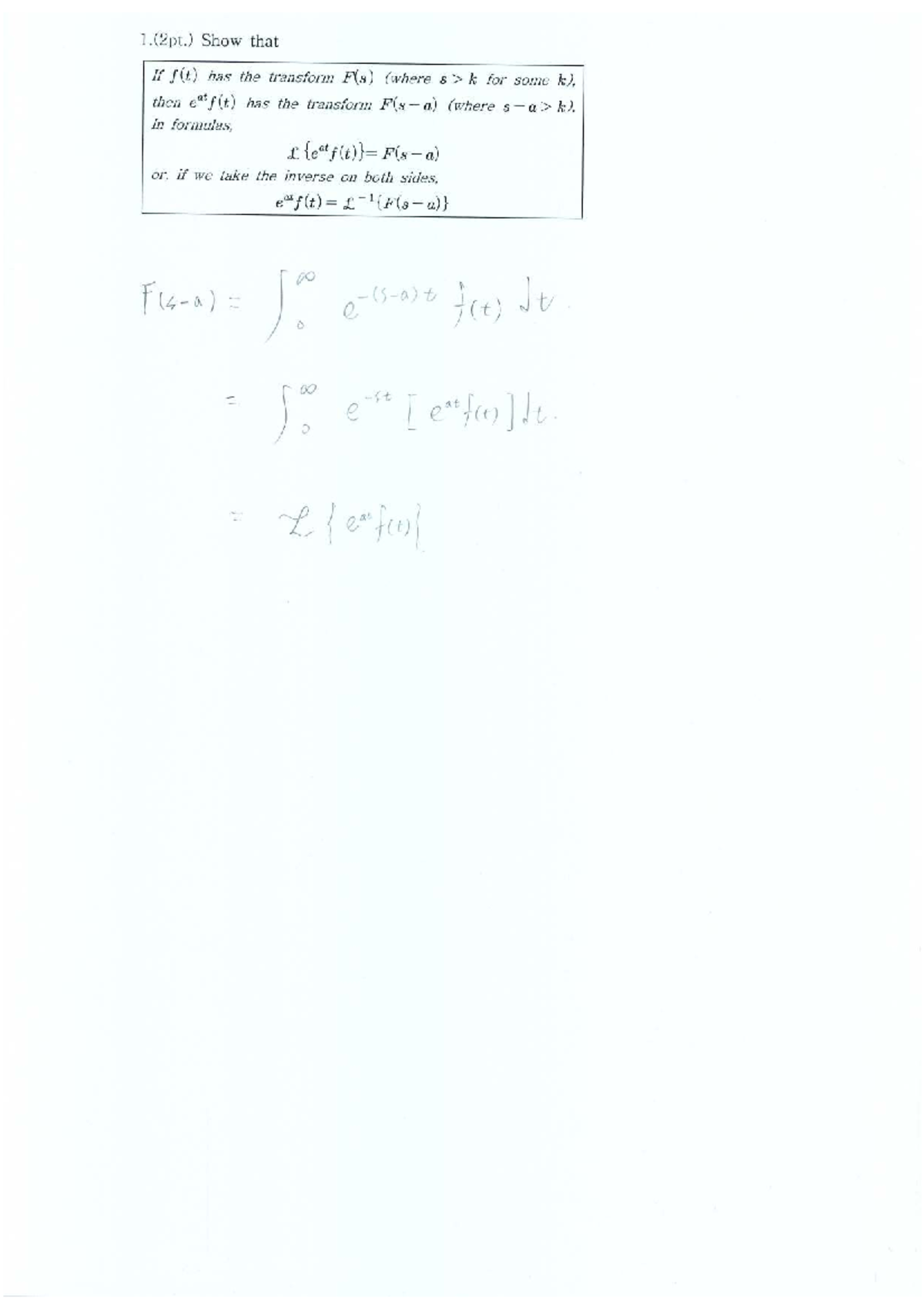 3rd Exam Solutions - 공업수학 (Engineering Mathematics) Study Guide - Studocu