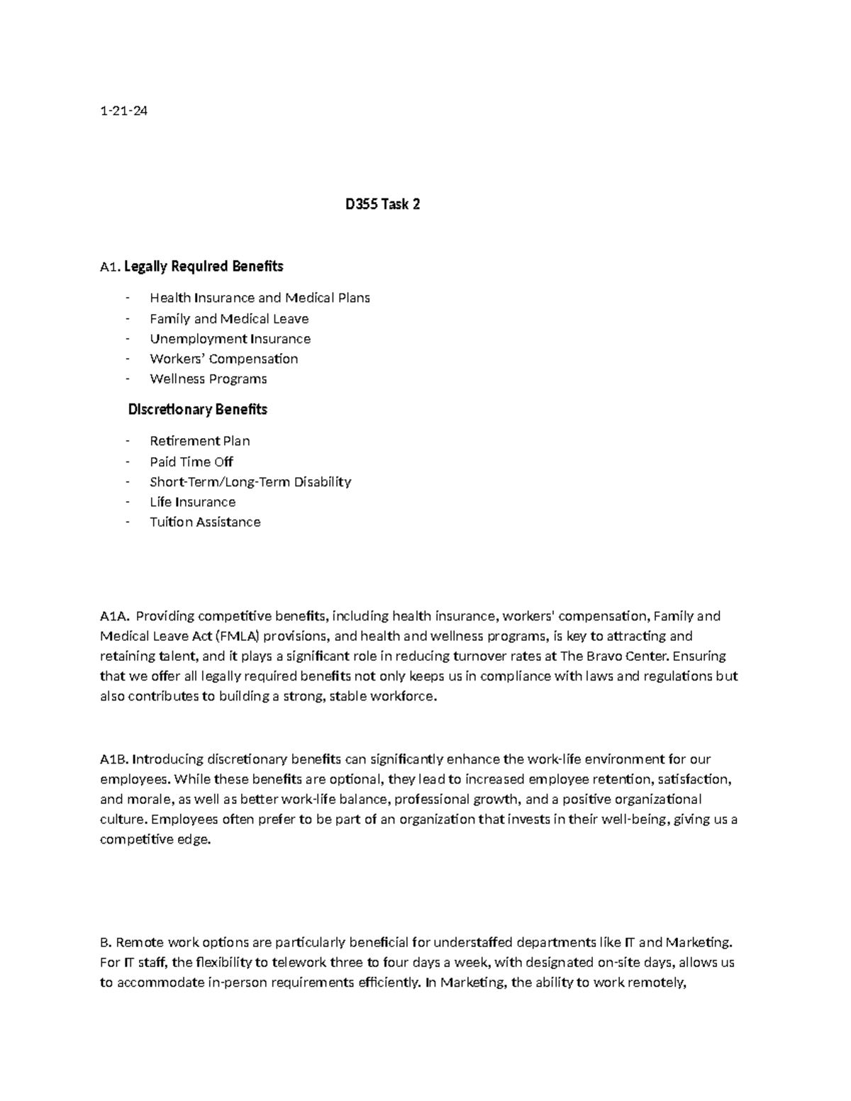 D355 Task 2 - D355 Task 2 Assignment - Passed on 1st Attempt - 1-21 ...