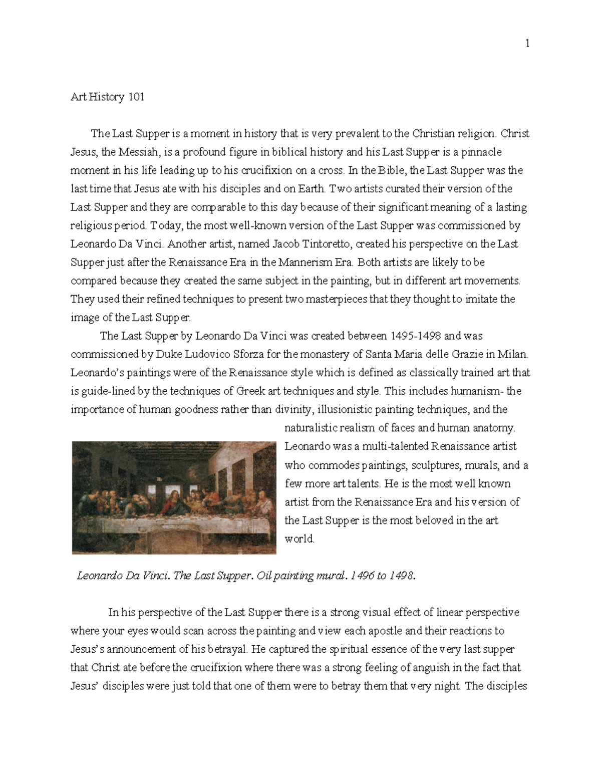 ART History 101: A Comparative Analysis of Da Vinci & Tintoretto's Last ...