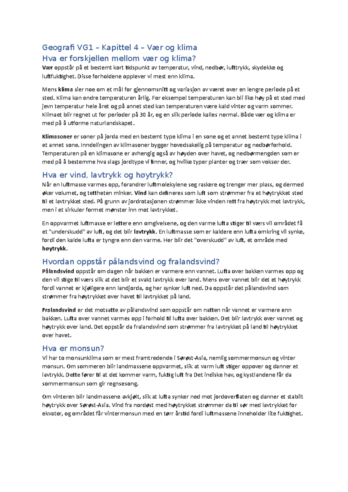 Kap 3. - forvitring, erosjon, Istid og morener - Geografi Kap. Erosjon ...