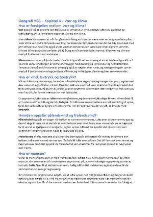 Geografi VG1 - Kapittel 3 - Ytre krefter og landformer - Geograi VG1 – Kapittel 3 - Ytre krefter ...