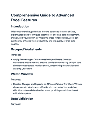 Comprehensive Excel Guide for Data Management & Analysis Techniques ...