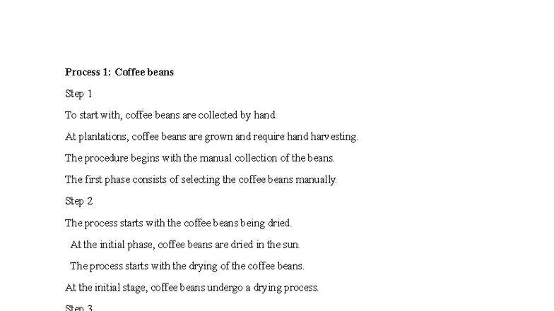 Coffee Production Process: From Bean to Instant Coffee - Studocu