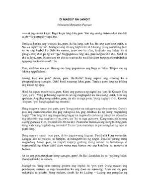 01 Pinkaw (Isabelo S. Sobrevaga) - SI PINKAW (Maikling kwentong ...