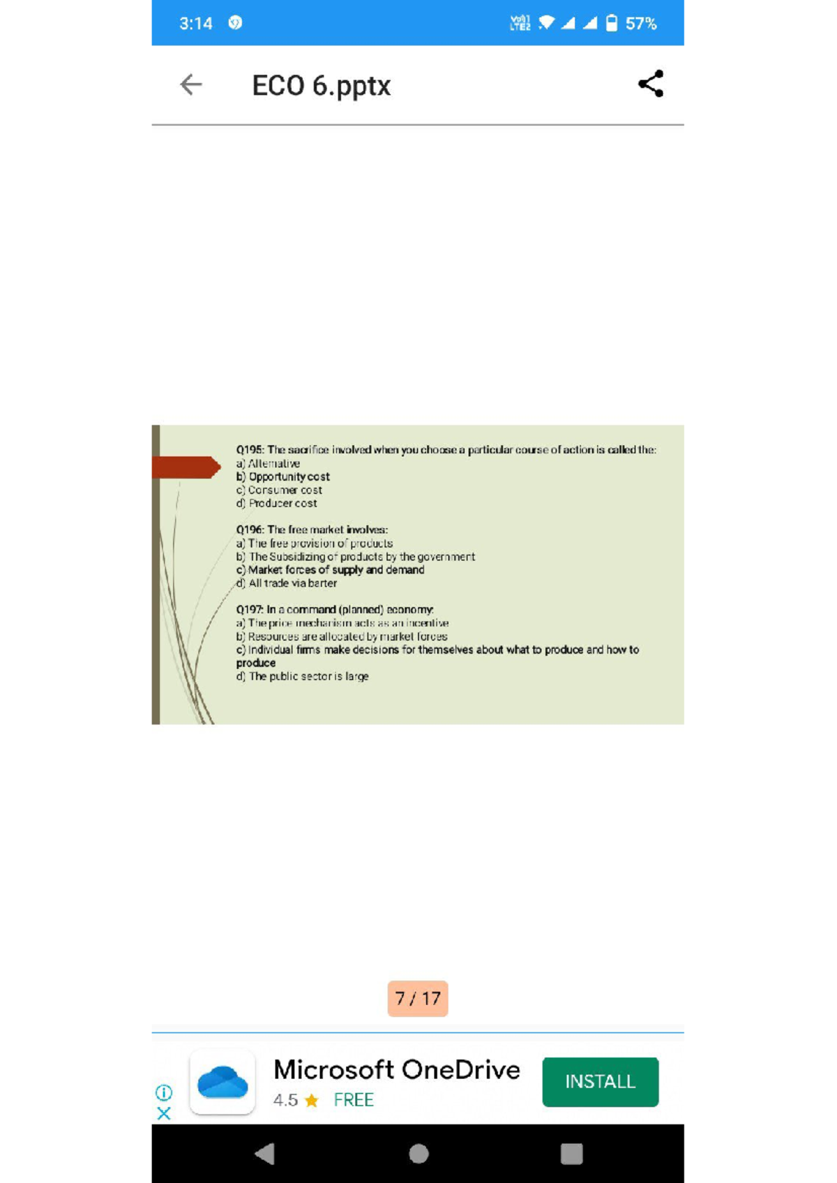 B.Eco Mcqs PDF - Accountant Business - 3:14 Vol) LTE2 ECO 6. pptx Q195 ...