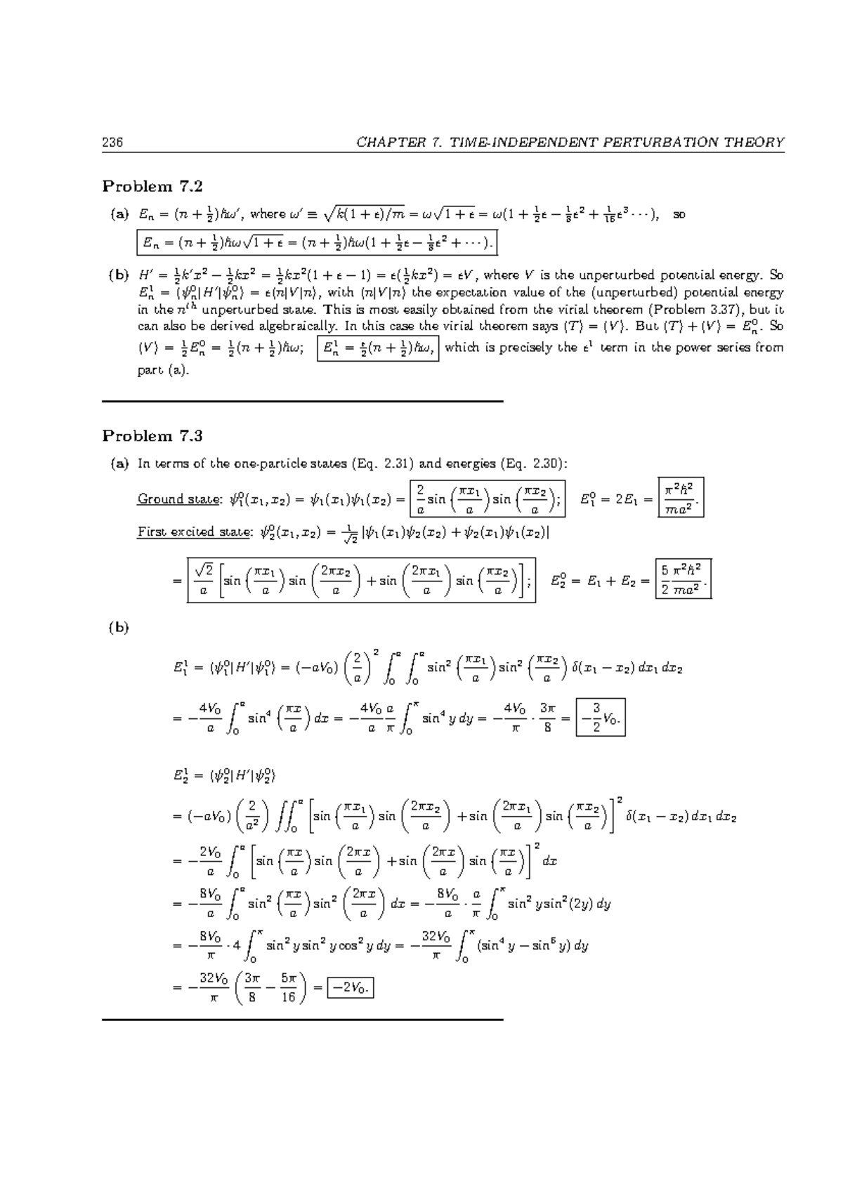 EP455 Study Material 236 - 236 CHAPTER 7. TIME-INDEPENDENT PERTURBATION ...