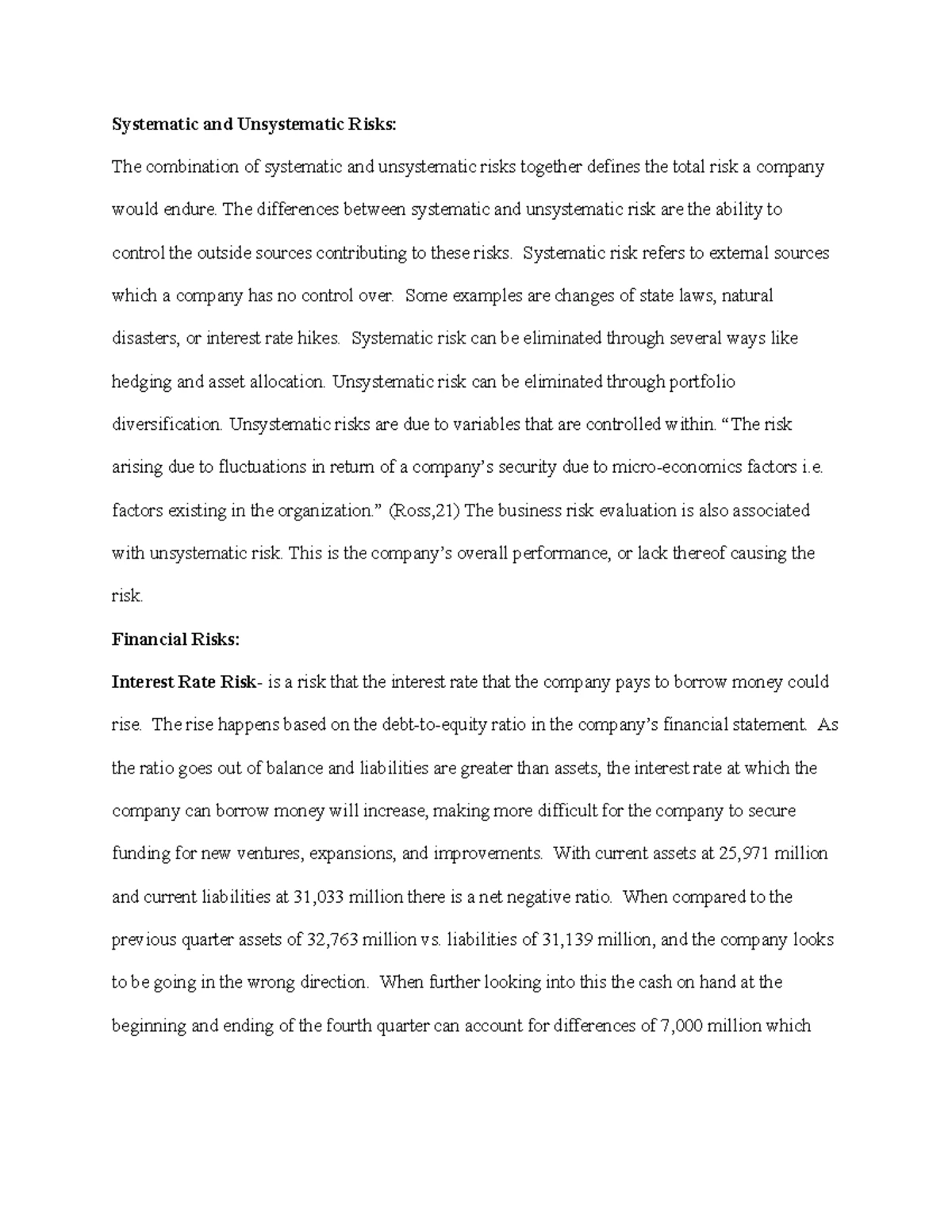 FIN 320 Module 4 Case Study - Southern New Hampshire University FIN-320 ...