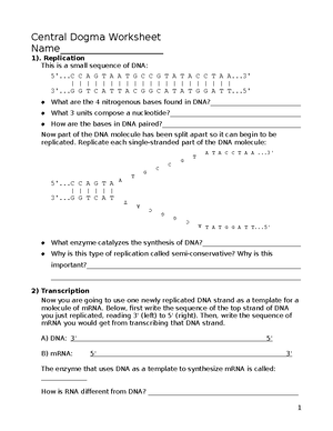 Life's Greatest Miracle Worksheet - Name: Section ...