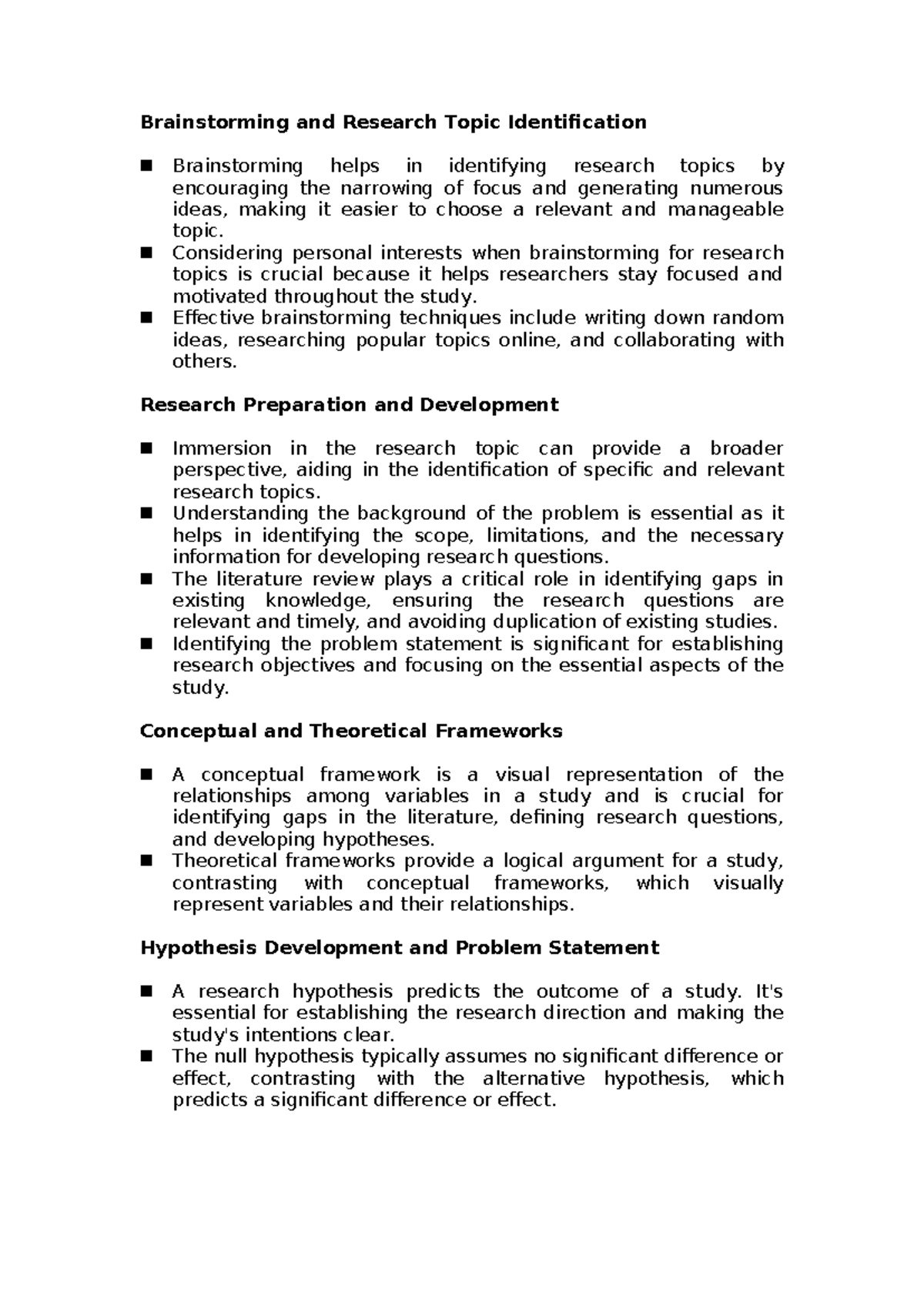 Research Topic Identification and Brainstorming Techniques - 3rd Qtr ...