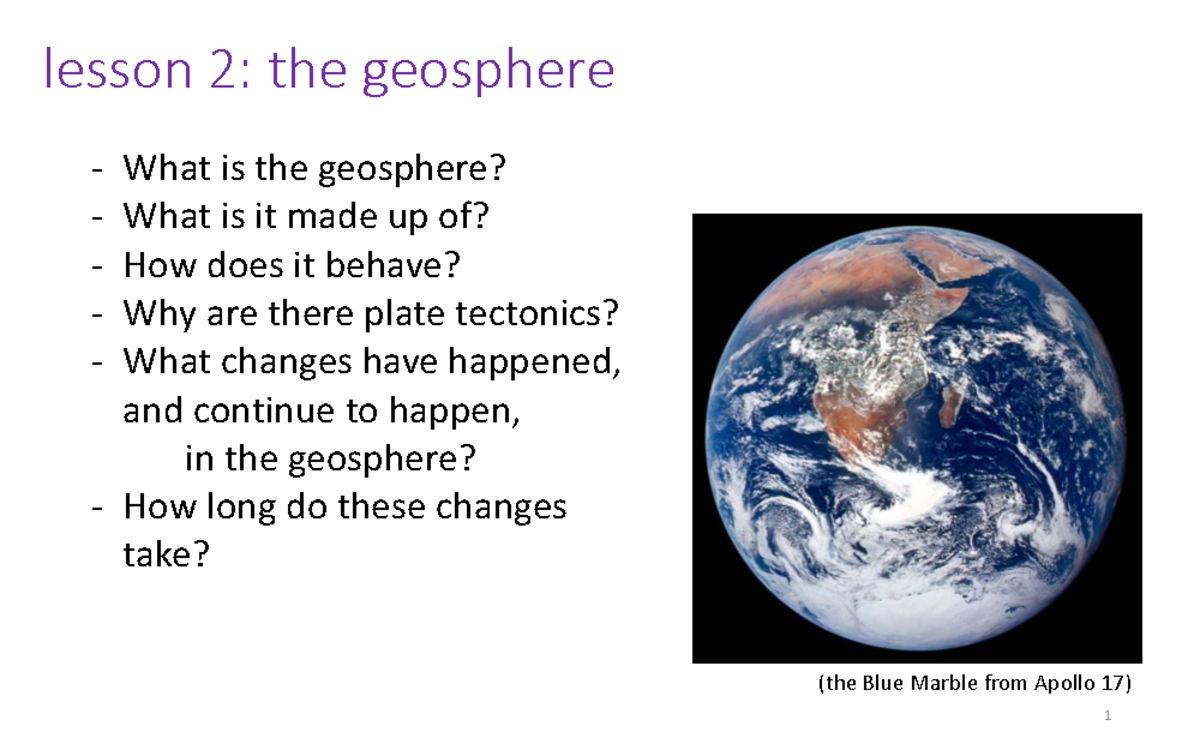 Lesson 2: The Geosphere - Understanding Earth's Layers and Plate ...
