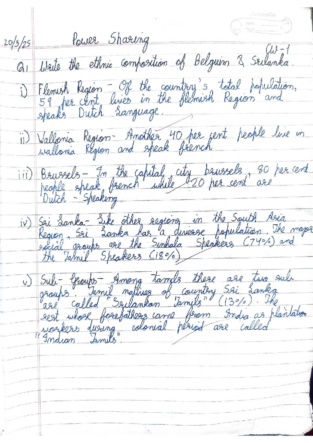 Class 10 SST Power Sharing Notes: Ethnic Composition & Conflict ...