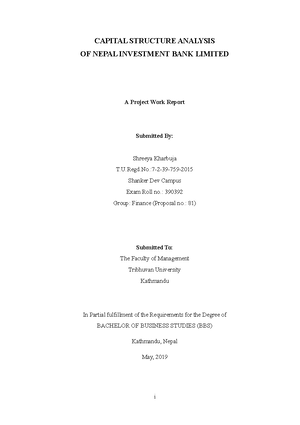 Internship report Sample RBB - Internship Report on General Activities ...