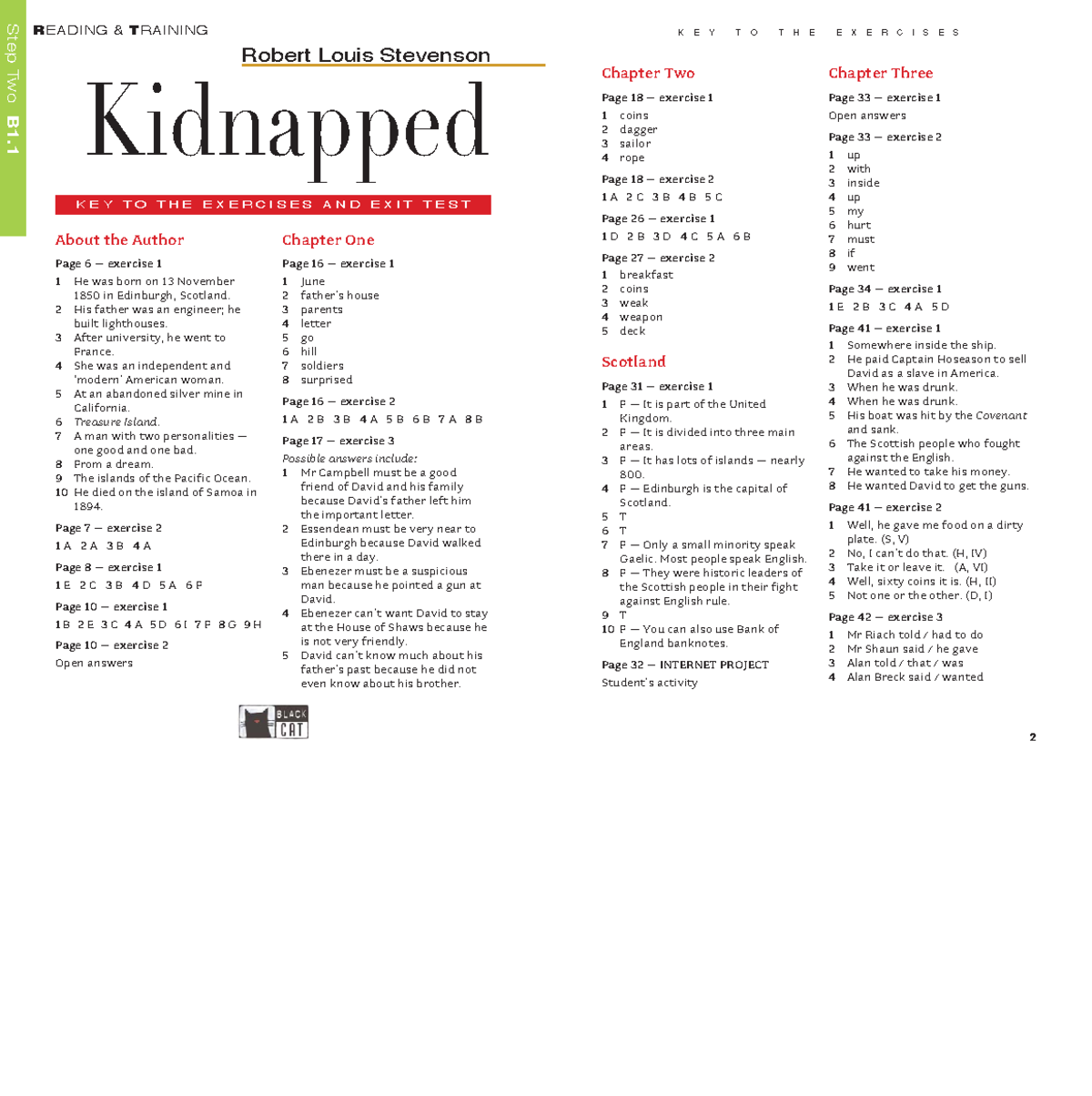 RT- Kidnapped Chapter Summary & Answer Key for Exercises - Studocu