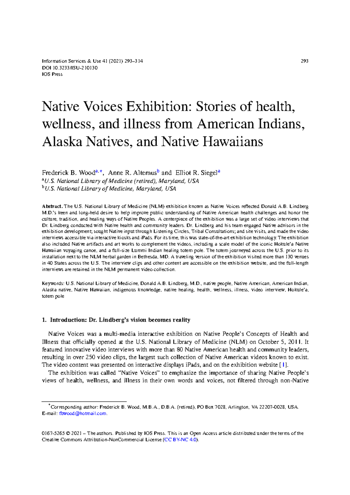Native Voices Exhibition: Health Stories from Indigenous Peoples - Studocu