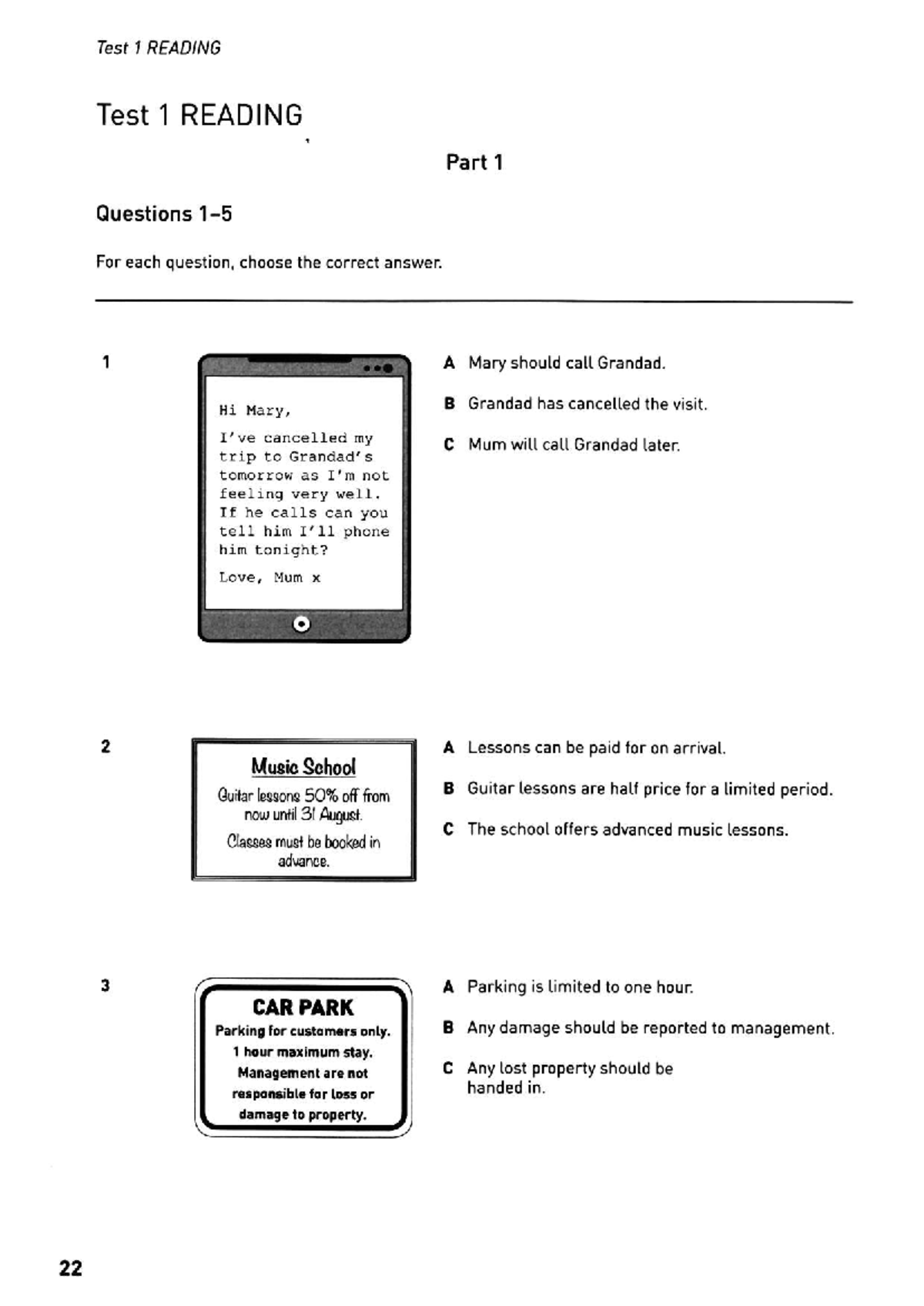 Day 20 - Reading Test 1 Parts 1, 2 & 5 Questions - Studocu