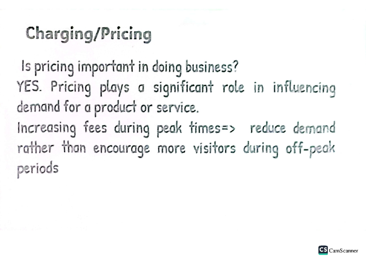 CS - Pricing Strategies and Quota Systems in Tourism: An Analysis - Studocu