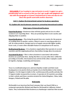 Assignment 1 unit 21 - acheived distinction - Unit 21 – Training and ...