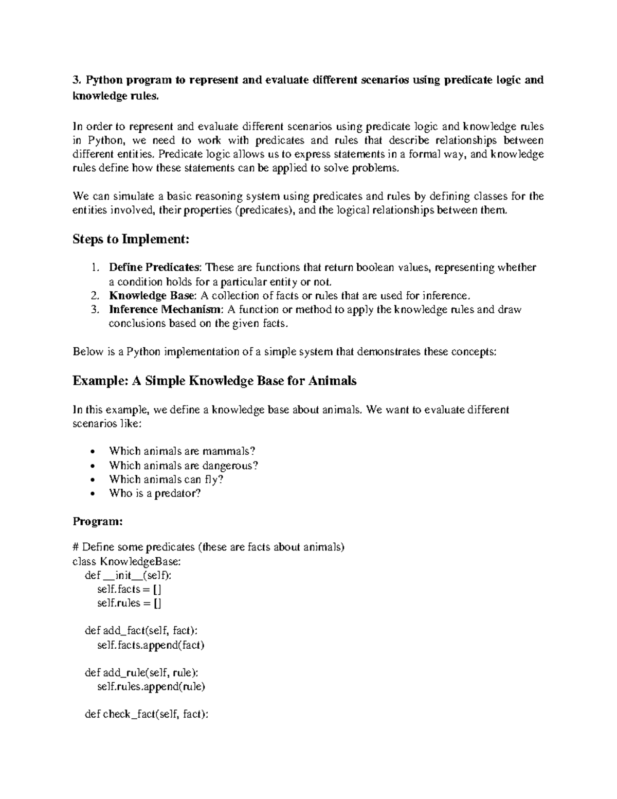 Exp3 - Lab 3: Python Predicate Logic & Knowledge Rules Implementation ...
