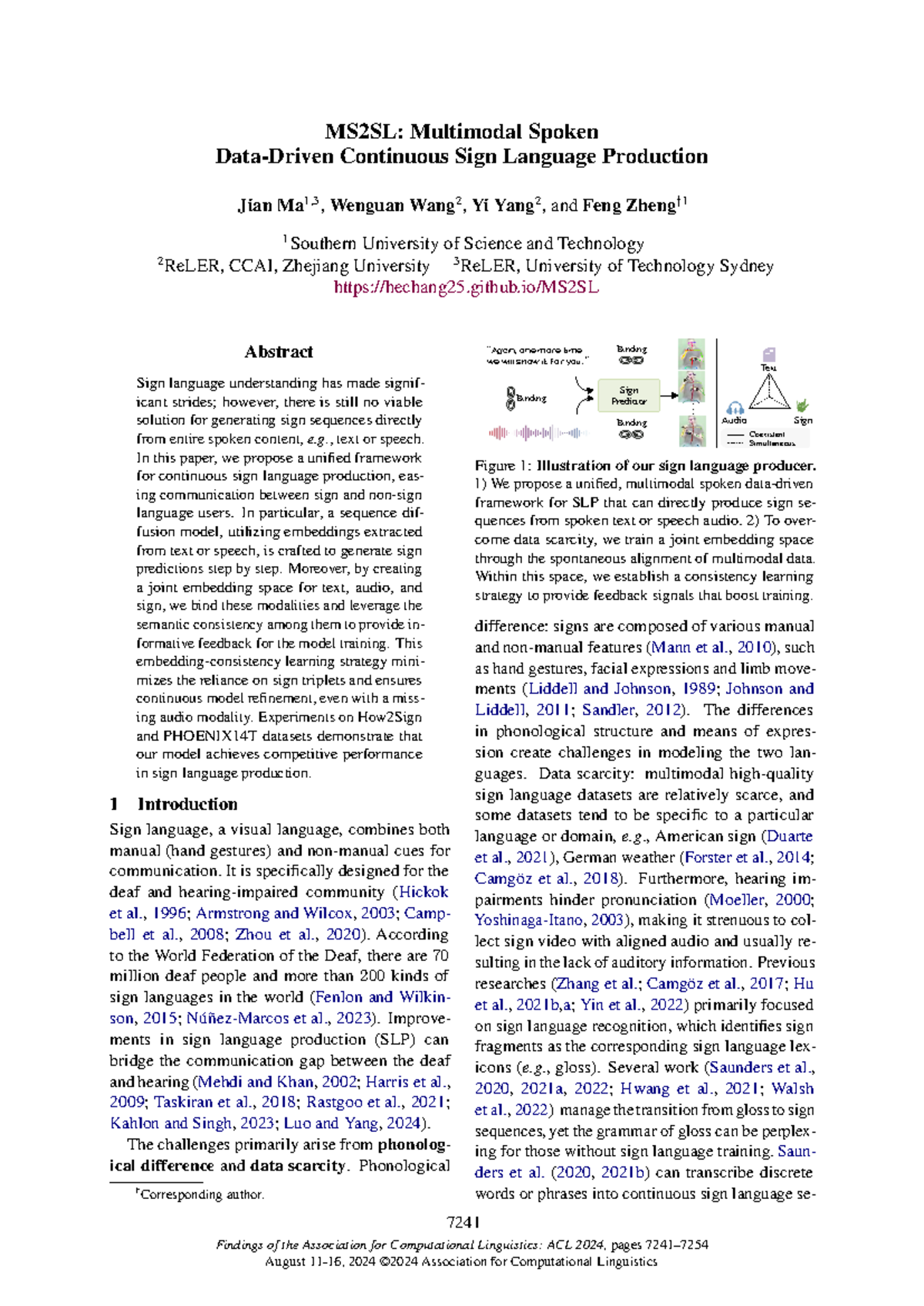 MS2SL: Data-Driven Framework for Continuous Sign Language Production ...
