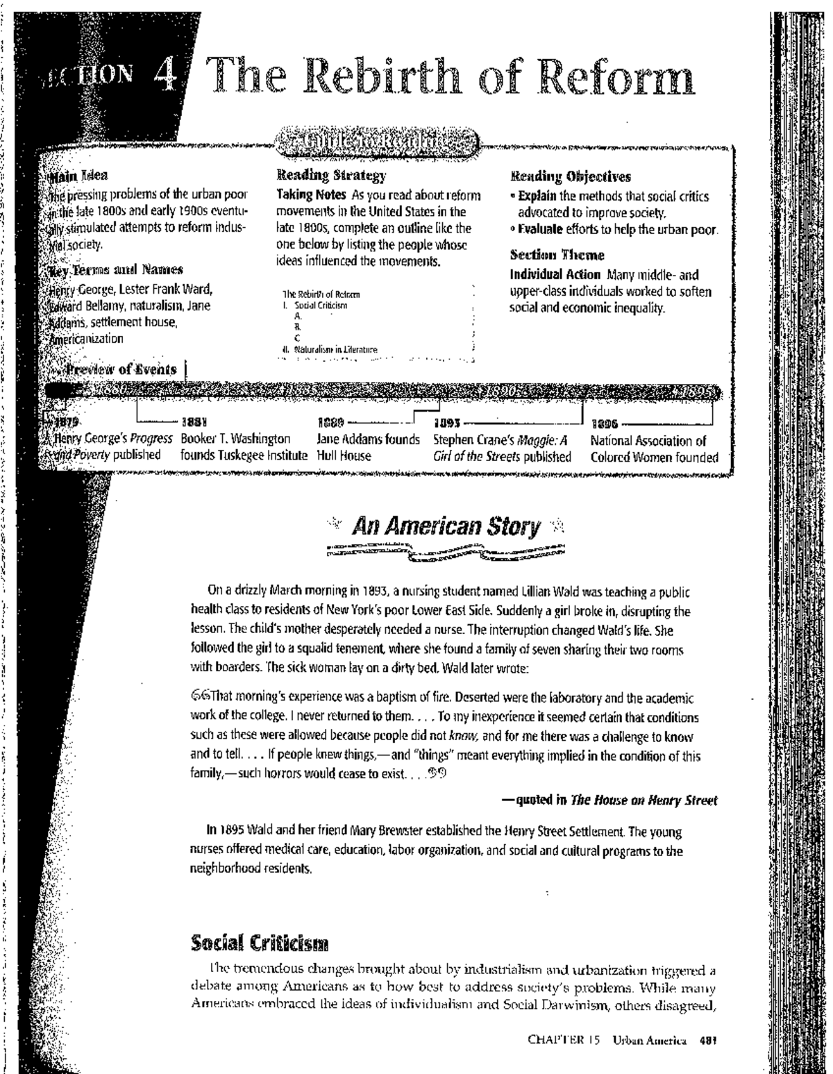 Reform Reading - SECTION 4 The Rebirth of Reform Guide to Reading Main ...