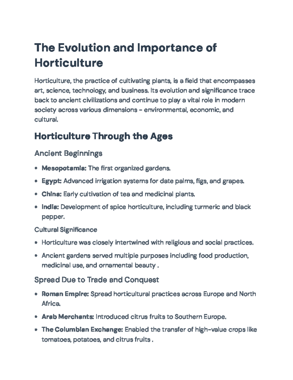 The Evolution and Importance of Horticulture: A Comprehensive Overview ...