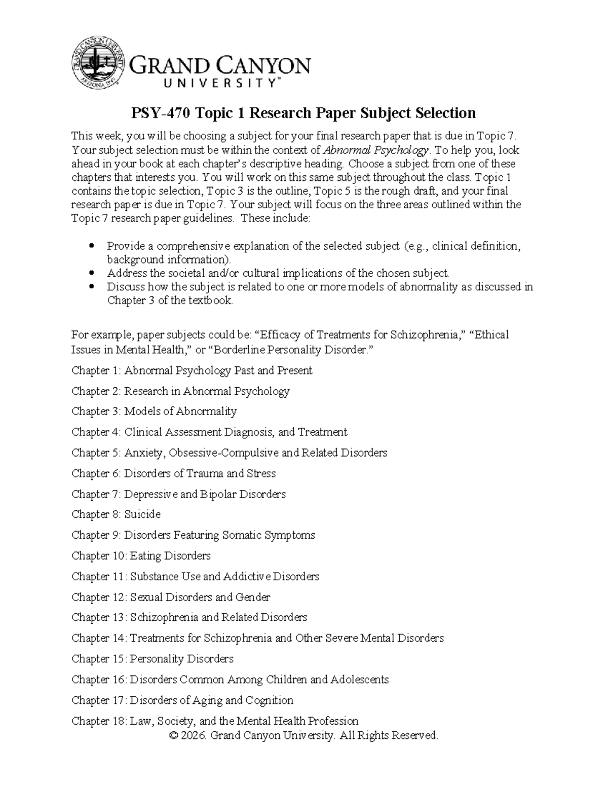 PSY 470 RS T1 Final Research Paper Topic Selection on Addiction - Studocu