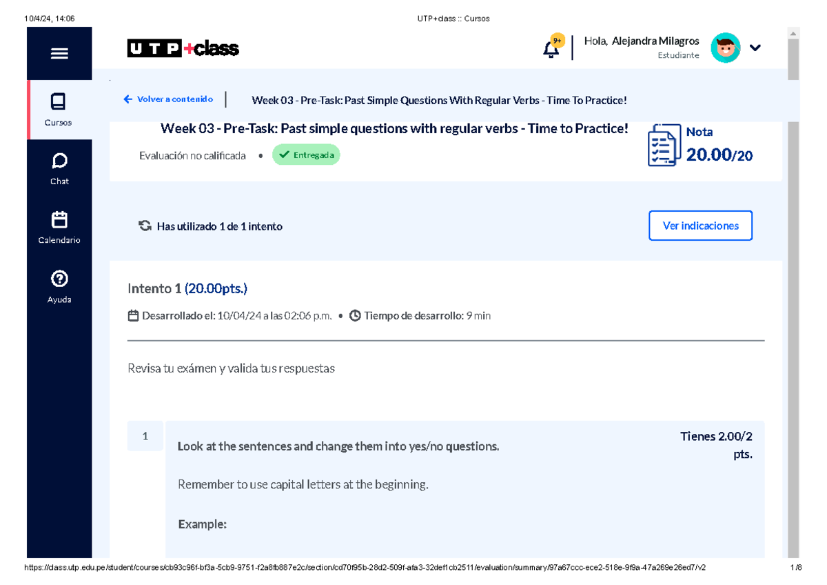 Week 03 - Pre-Task: Past Simple Questions with Regular Verbs Practice ...