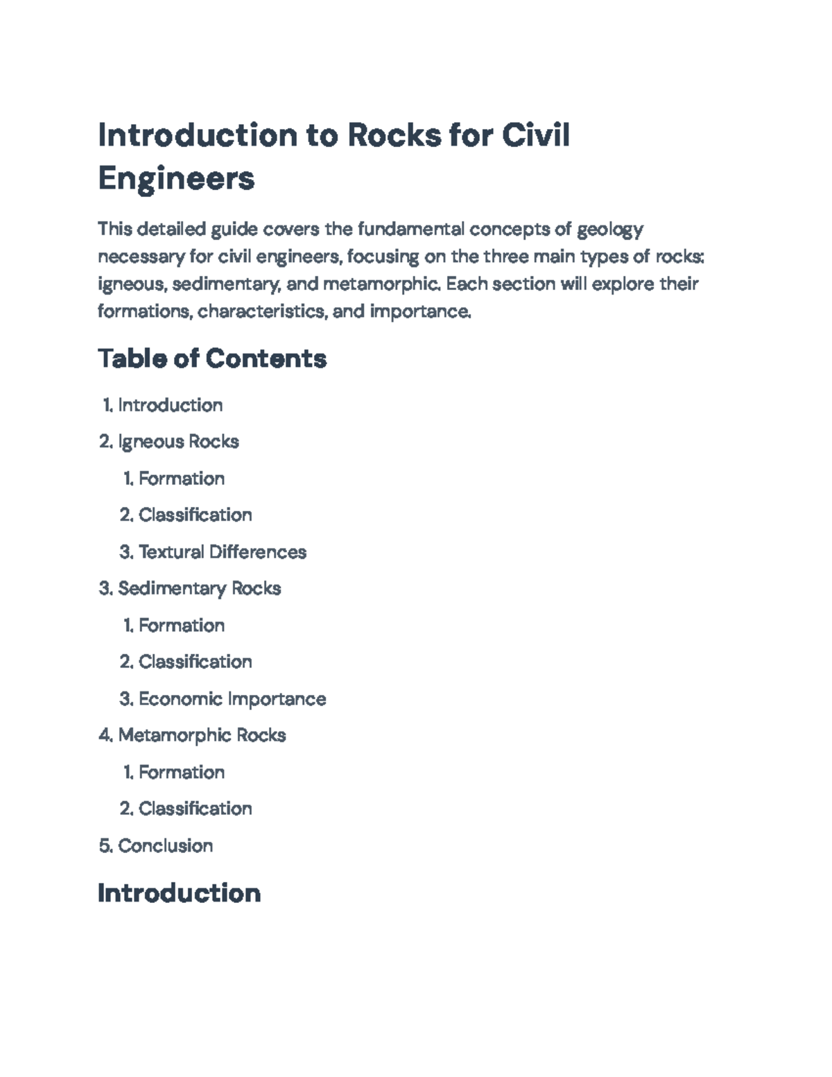 Geology Essentials for Civil Eng. (CE 101): Rock Types & Properties ...
