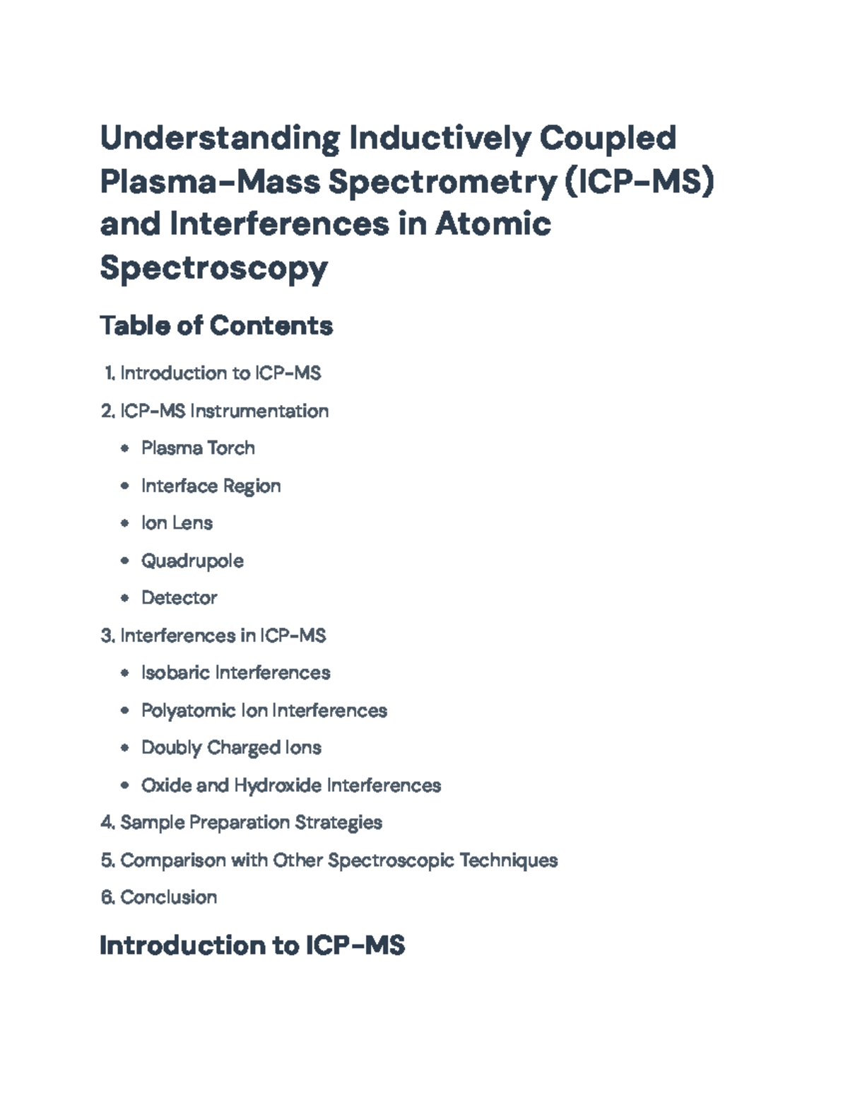 Understanding ICP-MS Techniques and Interferences: A Comprehensive ...