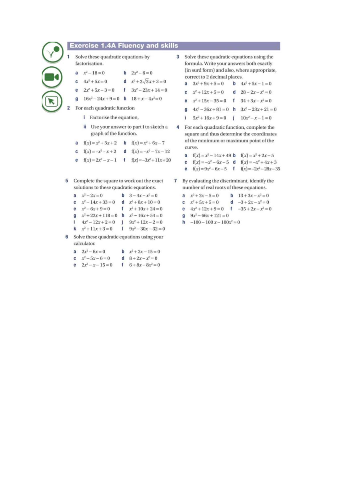 L2 Homework Sheet: Quadratic Equations & Factorization Exercises - Studocu